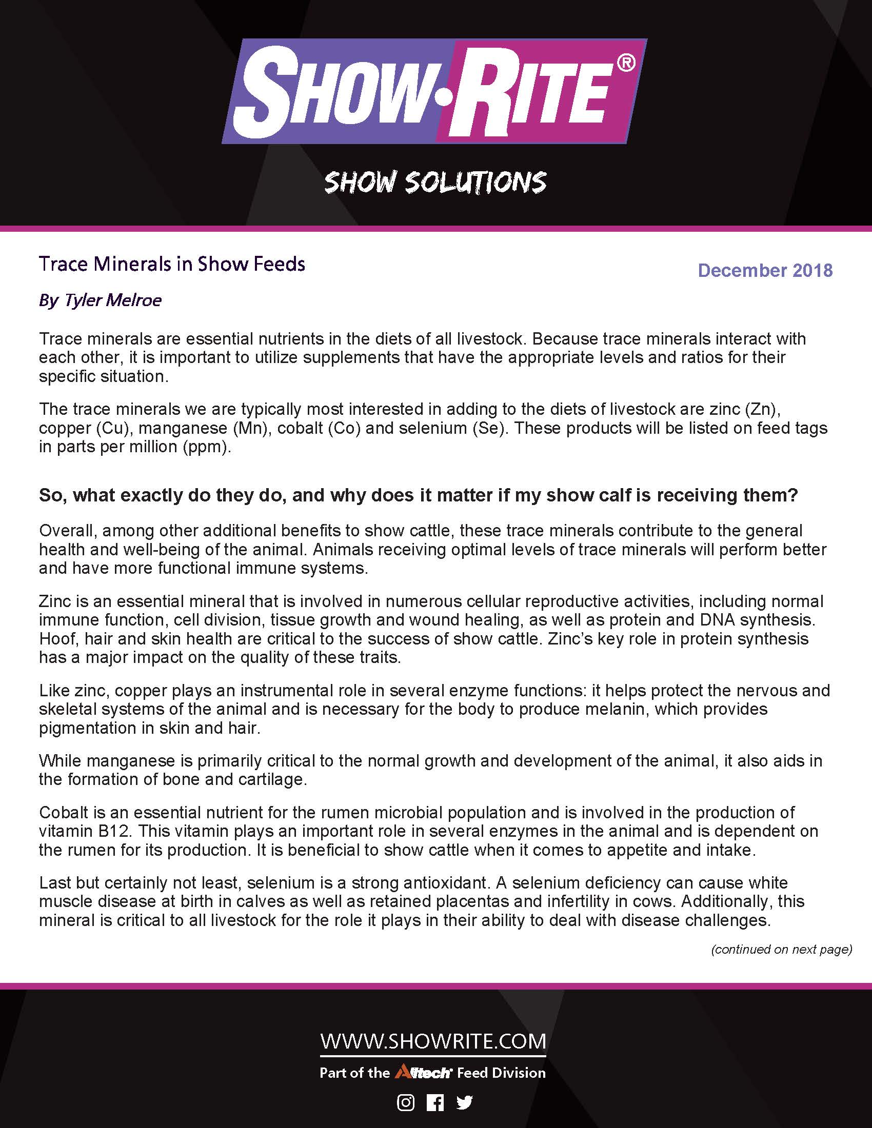 Newsletter – Show-Rite